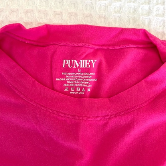 Pumiey | Tops | Pumiey Womens Crew Neck Short Sleeve Bodysuit Smoke ...
